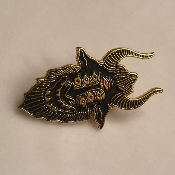 Accessories | Devil Goat Man Eyes Enamel Pin Creepy Satyr Satan | Poshmark